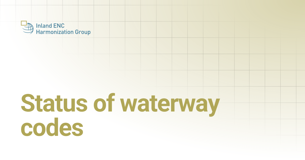 Status of waterway codes | IENC main